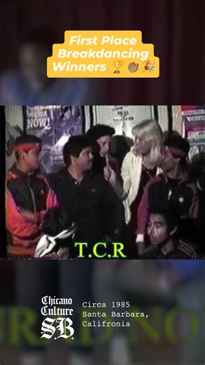 Breakdancing Winners of 1985 This is the final montage video of "Breakin', Santa Barbara Style". It was originally filmed at Mission theater in downtown Santa Barbara, California. Circa 1985 In this video it shows the breakdancing group T.C.R winning first place. They received $100 as a prize. If you recognize the people shown, comment below! #santabarbara #breakdancing #1985 #vintagevideo #winners | Chicano Culture de Santa Barbara
