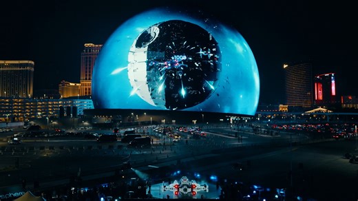 LEGO turned Las Vegas Sphere into a brick-built Death Star and let fans pilot a life-size LEGO X-Wing in a real-time trench run on the world's largest LED screen. | Consequence
