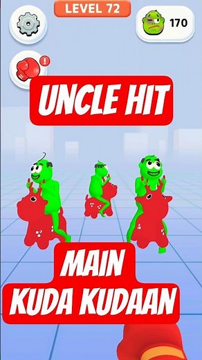 uncle hit main kuda kudaan.!! uncle hit punch the dummy #gaming #funnygameplay #shorts