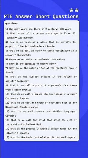 PTE Answer Short Question | Part 1 | English Practice with Rajnesh Thapa