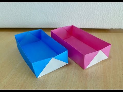 Cómo hacer caja rectangular. Origami. El arte de doblar papel.