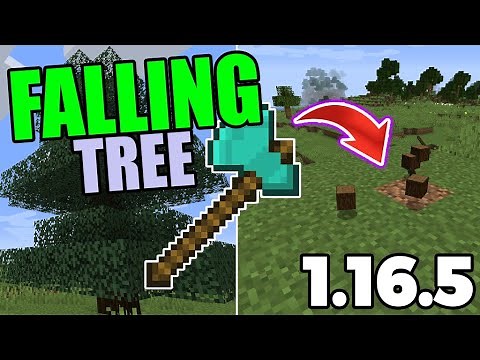 ROMPER ÁRBOLES ENTEROS talando un SOLO BLOQUE para Minecraft 1.16.5 | FallingTree Mod Review