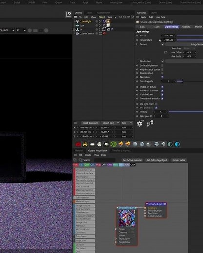 Add a texture to your light (C4d - Octane)