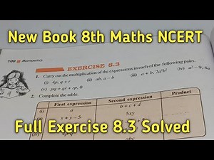Chapter-8 Ex-8.3 Algebraic Expressions and Identities || Class 8 Maths New Book