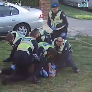 CCTV captured police dragging a disability pensioner from his home, pinning him down and using capsicum spray on him. More tonight. | ABC Melbourne