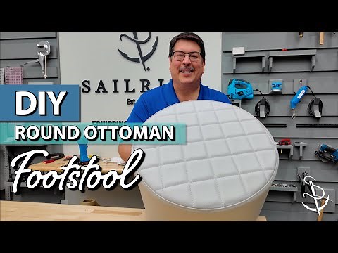 Sewing a Round Ottoman with a Quilted Top Made Easy