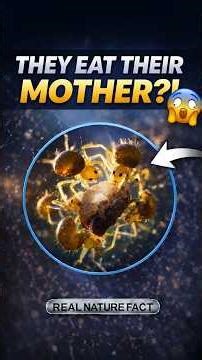 Baby Spiders Eat Their Mother?! 😨 Real Nature Truth#SpiderFacts#Matriphagy#BabySpidersEatTheirMother