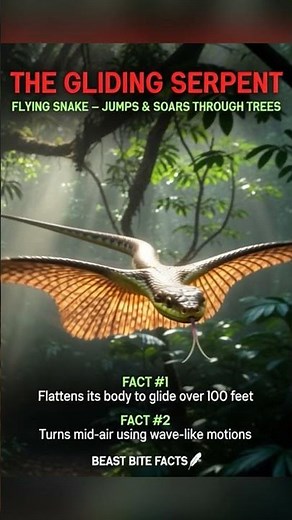 Flying Snake — The Real Serpent That Glides Through the Air 🐍🔥