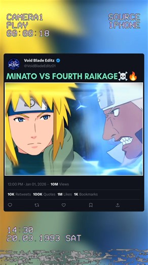 Minato Vs Fourth Raikage ☠️🔥 #shorts #anime