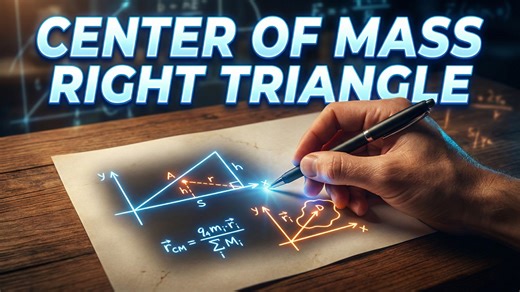How to correctly determine the center of mass of a right triangle