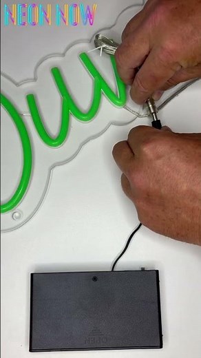 Battery Operated Neon Sign 🔋💡 #batteryoperated #ledneon #doityourself