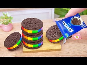 Tasty Mini OREO Cake 🌈 Fantastic Miniature Rainbow OREO Chocolate Cake Decorating💙 Mini Cakes Recipe