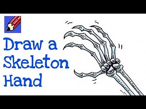 How to draw a Skeleton Hand Real Easy