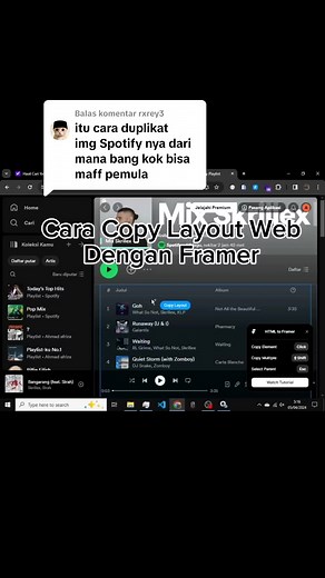 tutorial for copying web with Framer extension #webdevelopment #programming #progammer #computerscience #javascript #coding #ngoding #uiux #userinterface #foryoupage #fyp