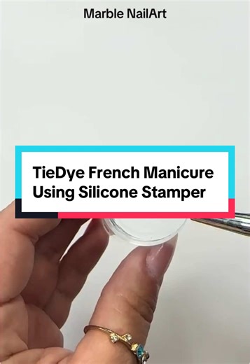 Tie Dye French Manicure Tutorial with Silicone Stamper