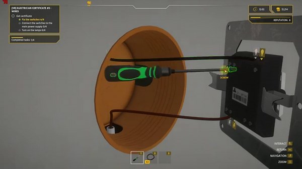 Electrician Simulator walkthrough. Electrician Certificate #3 Wires