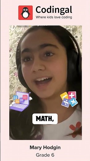 Mary Hodgin, Grade 6, Shares Her Exciting Journey with Codingal Math! 🚀 #mathforkids #education