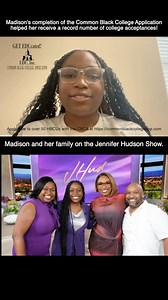 Madison’s dedication and hard work have paid off in a major way! Her completion of the @commonblkcollap helped her receive a RECORD number of college acceptances! This incredible achievement shows just how powerful the CBCA is, making it easier for students to apply to multiple colleges at the same time. Students can still submit the CBCA at https://lnkd.in/eYjhuqmF Or visit www.commonblackcollegeapp.com - where you can apply to over 50 HBCU’s with on application for only $20. #money #scholarshi