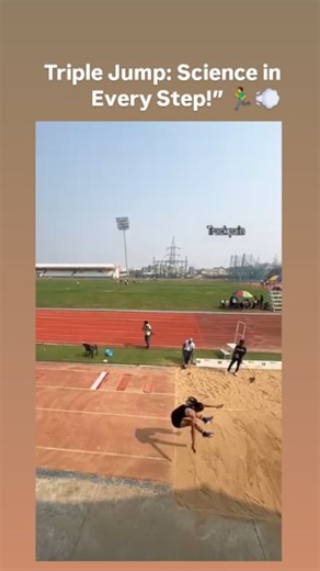 SportsXScience on Instagram: "“Triple Jump: Science in Every Step!” 🏃‍♂️💨 Ever wondered what makes athletes soar in the triple jump? It’s not just power—it’s physics in action! 🏃‍♂️💥 1️⃣ Hop Phase: The athlete pushes off the ground, converting horizontal speed into vertical lift. The force generated here follows Newton’s 3rd Law: every action has an equal and opposite reaction. 2️⃣ Step Phase: Balance is key! The jumper must maintain momentum while minimizing energy loss. Too much vertical m