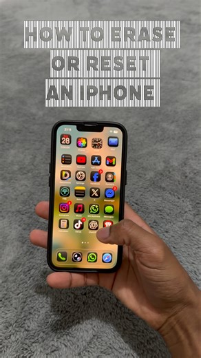 How to erase or reset an iPhone #resetiphone #eraseiphone #iostricks #ios #apple