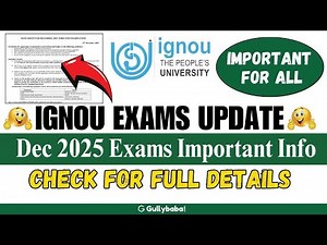 IGNOU Dec 2025 Exams Important Information || IGNOU Dec 2025 Question Paper | IGNOU Exam Preparation