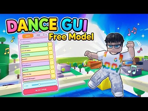 [FREE MODEL] 🌈 DANCE GUI COLORFULL | ANIMATION GUI Roblox Studio 