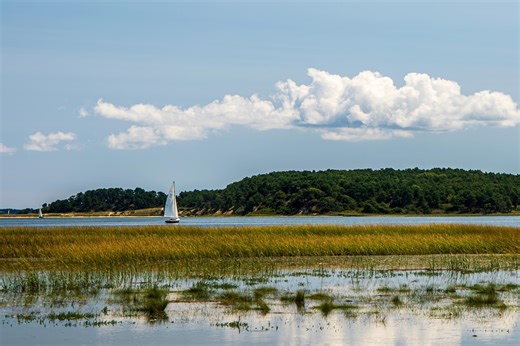 Sailing Past Island Wellfleet Cape Cod Landscape Photography - Etsy Australia