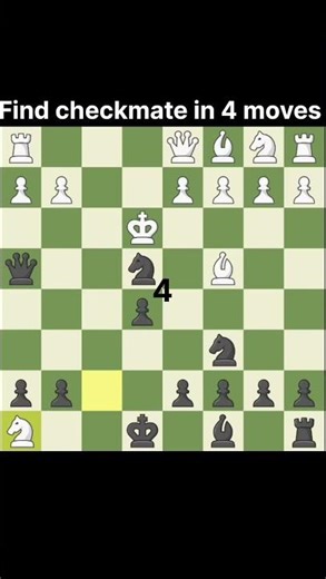 Can you FORCE a checkmate in just 4 moves? #chess #checkmate