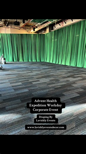 #luxurydraping #luxedraping #draping #emeraldgreendraping #corporateevent