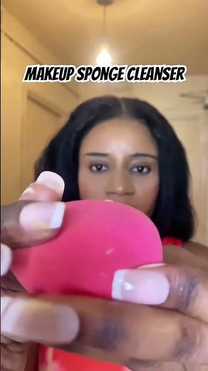 How to properly clean your makeup sponges in 2 mins ! #cleanser #foamingcleanser #makeupsponge #diy