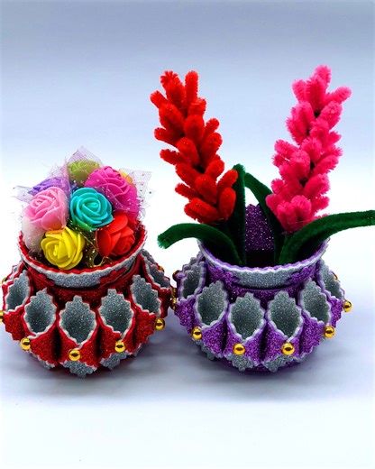 77K views · 1K reactions | Most beautiful mini flower holder making very easy tutorial at home #flowervase #handmade #decor | Craftsome | Facebook