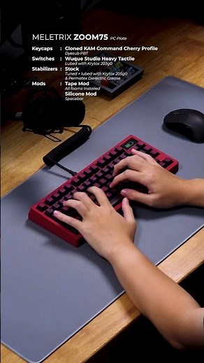 Meletrix Zoom75 | Wuque Studio Heavy Tactiles | Cloned KAM Commands Sound Test #asmr