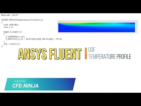 ✅ ANSYS FLUENT - UDF Tutorial (Temperature Profile)