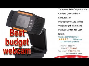 Zebronics ZEB CRISP PRO Web Camera | 5p lens night vision| Budget Web Cam| Unboxing Setup and Review