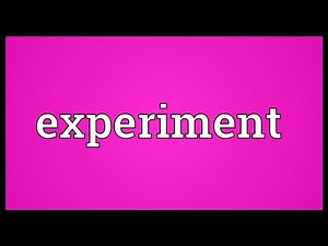 Experiment Meaning
