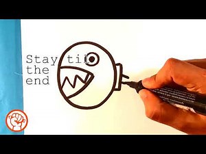 How to Draw Chain Chomp - Easy Pictures to Draw for Beginners