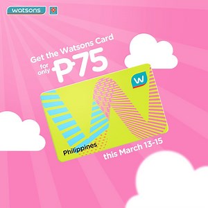 55K views · 145 shares | Sign up for a Watsons Card today! For only P75, you get access to members-only promotions, up to P5000 in rewards, and exclusive benefits. *Promo runs from March 13-15, 2020 only. #WatsonsPH #MembersGetMore #LookGoodFeelGreat | Watsons | Facebook