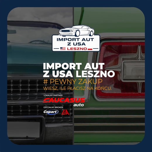 Uwaga Leszno i okolice! 🤝 Chcesz sprowadzić auto z USA? 🇺🇸 Jesteśmy lokalnym partnerem CAUCASUS AUTO – Oficjalnego Brokera Copart i IAAI. Pełne bezpieczeństwo i wsparcie na miejscu! 🇺🇸 Zadzwoń: 785 105 934 lub wypełnij prosty formularz: https://f.mtr.cool/gjahntoknb aby dowiedzieć się z ile będzie kosztować import? #ImportAutZUSA #BrokerCopart #RzetelnyImport #samochodyzusa #brykizameryki #Leszno #Rawicz #Gostyń #Kościan #Wschowa | Import Aut Z USA Leszno