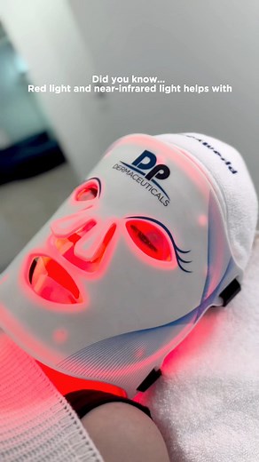 🌟 LED Light Therapy: Near-Infrared vs. Red Light 🌟 Let’s dive into the cosmic world of our Dp Dermaceuticals L.E.D. Masks™! ✨ 🔴 Red Light: Picture this – it’s like your skin sipping a warm cup of cocoa by the fireplace. Red light cozies up to your skin, stimulating collagen production, minimizing pores, and giving you that lit-from-within glow. It’s like a gentle kiss from the sun, without its harmful UV rays! 😘 🟣 Near-Infrared Light: Now, let’s go deeper (literally!). Near-infrared light i