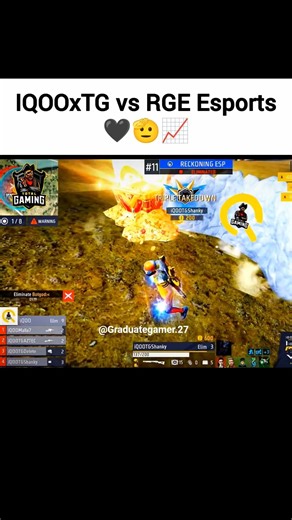 IQOOxTG vs RGE Esports 🖤🔥📈 #freefire #fozyajay #tgesports #totalgaming #iqootg #aztec #iqoo #ffmic