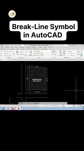 18 reactions | Using BREAK -LINE SYMBOL in Site Plan #autocad #shorts | CAD CAREER | Facebook