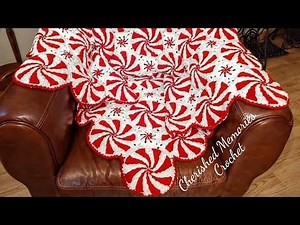 Part #1: Peppermint Throw | Crochet Holiday Throw | Crochet