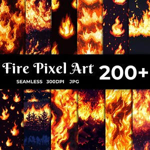 200+ Fire Pixel Art Flames Pack | Animated Fire Sprite Sheet for Game Dev & Pixel Projects Digital Paper Sublimation Commercial Use - Etsy Australia
