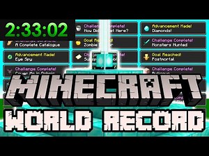 Minecraft All Advancements Speedrun World Record