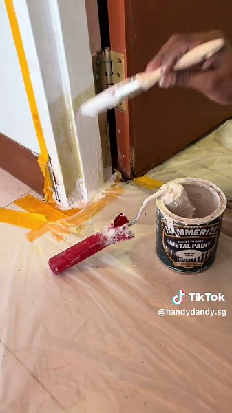 Toilet rusted door frame restoration. #rust #homeremedy