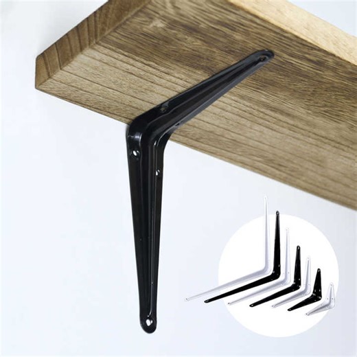 Custom Triangle Floating Shelve Support L Bracket Metal Wall Mounted Corner Shelf Triangular Brackets for Wood Panels