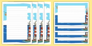 Lighthouse Themed Page Borders