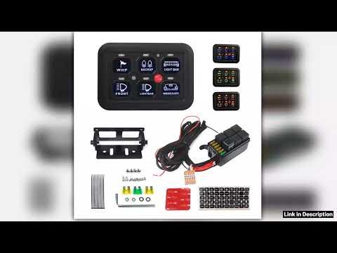 12V LED 6 Gang Switch Panel 600W1200W Circuit Control Relay System Box Slim Touch Control Panel