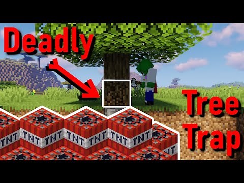 Minecraft: How to Make an Instant Kill TNT Tree Trap - Tutorial