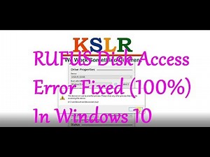 RUFUS Disk Access Error Fixed (100%) In Windows 10 And Make Bootable USB(pen drive) Drive